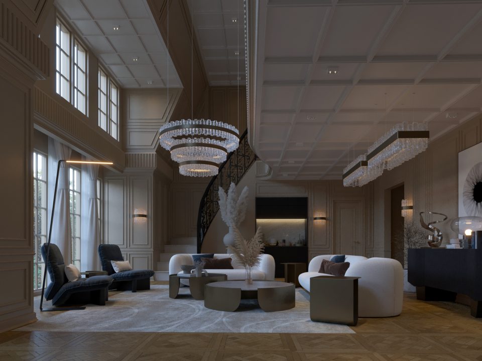 CLASSY LIVING ROOM DESIGN | HRarchZ Architecture Studio